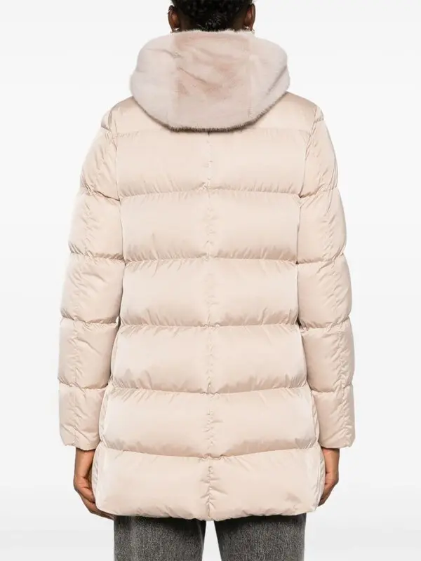 Herno Faux-fur Quilted Down Coat - Pink