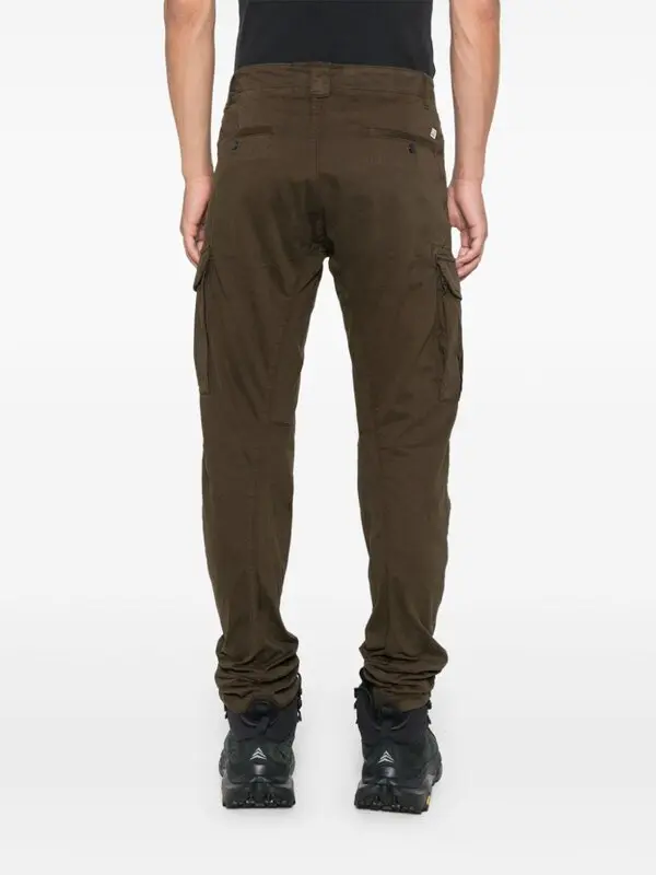 C.P. COMPANY Lens-detail Sateen Cargo Trousers - Green