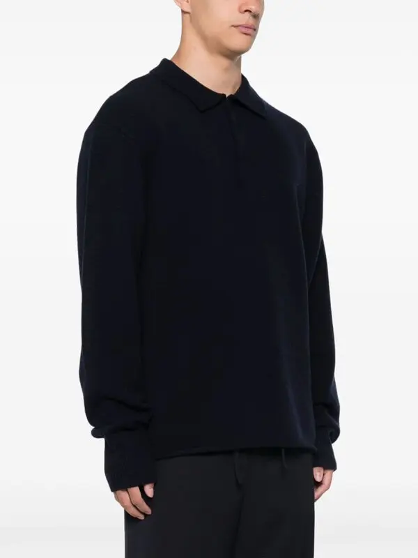 Extreme Cashmere Decorative-stitching Polo Sweater