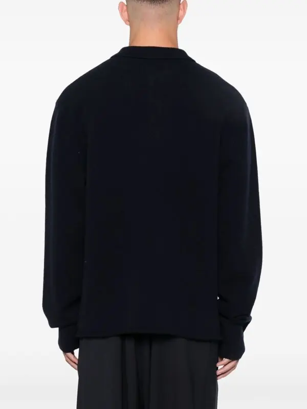 Extreme Cashmere Decorative-stitching Polo Sweater