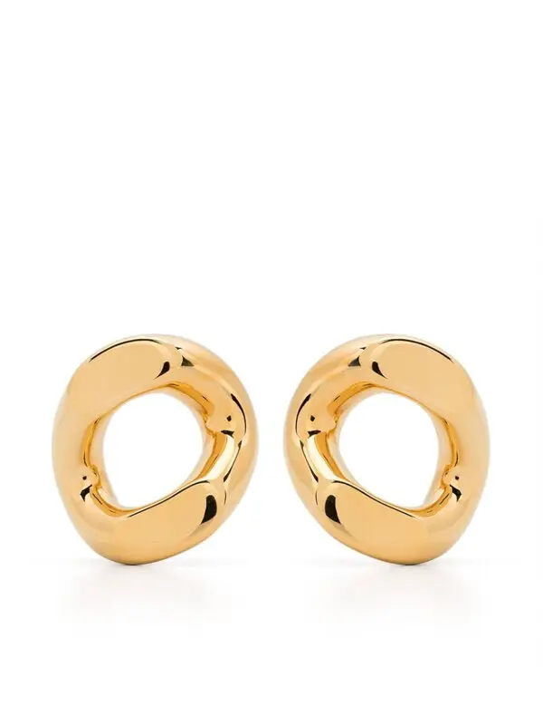 JIL SANDER Sculpted Drop Earrings - Gold
