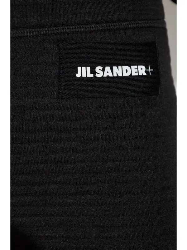 JIL SANDER Logo-patch Ribbed Leggings - Black