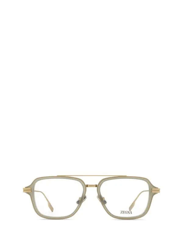 Zegna Aviator Eyeglasses - Shiny Grey
