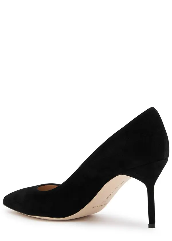 Manolo Blahnik Bibi 70 Suede Pumps