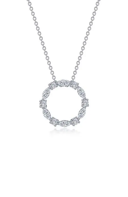 Lafonn Simulated Diamond Circle Pendant Necklace - Silver