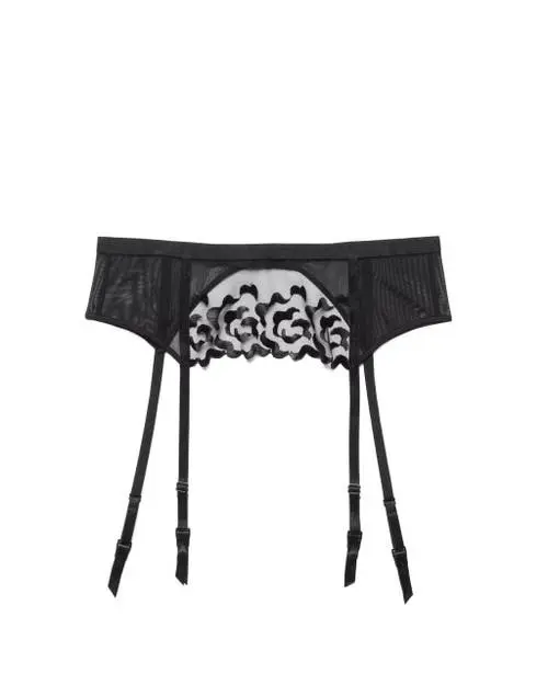 ADORE ME Tiana Garter Belt Lingerie - Black