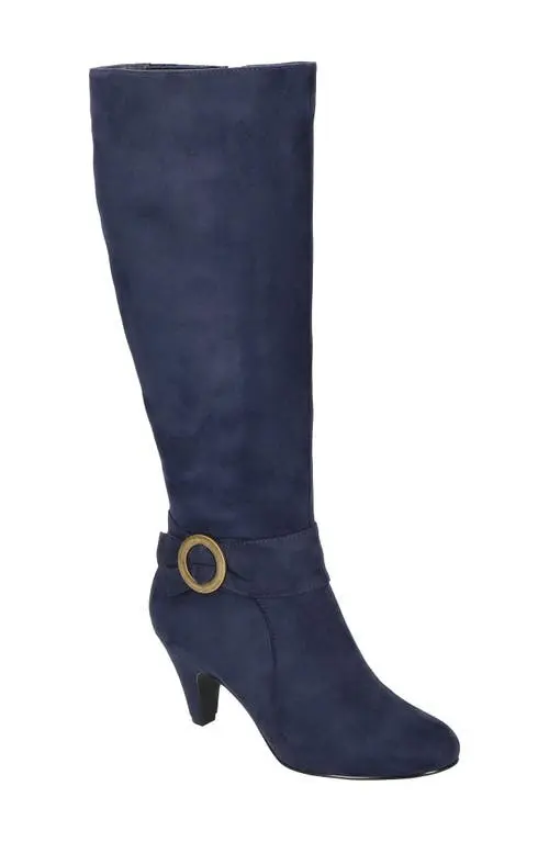 BELLA VITA Rima Knee High Boots - Navy Suede