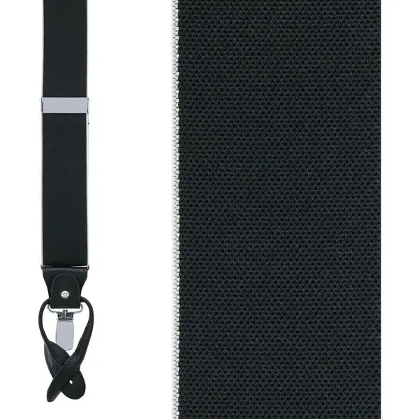 Trafalgar Big & Tall Maddox 35mm Convertible Suspenders - Black