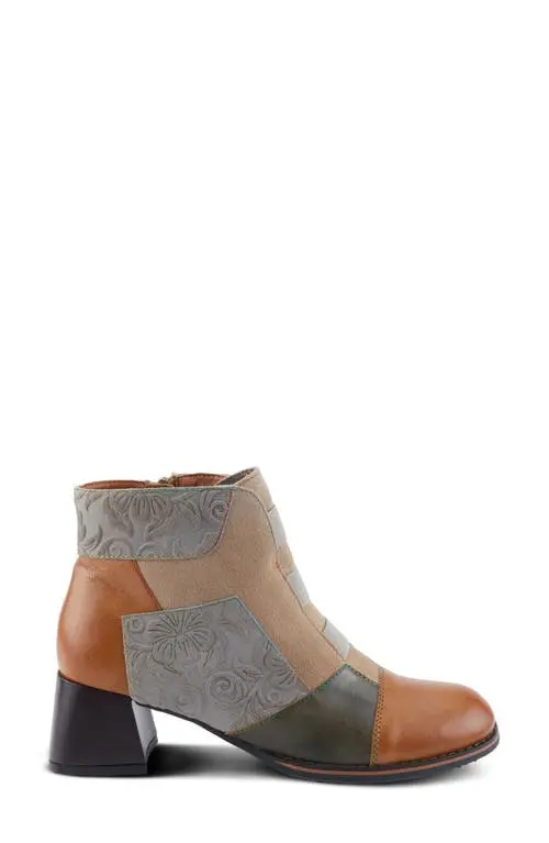 SPRING STEP SHOES Copine Cap Toe Bootie - Tan Multi