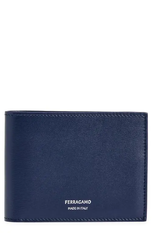 FERRAGAMO Classic Leather Bifold Wallet - Midnight