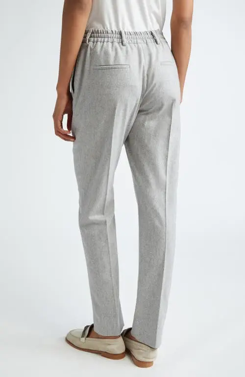 Eleventy Stretch Virgin Wool & Cashmere Straight Leg Pants