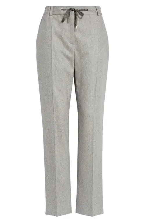 Eleventy Stretch Virgin Wool & Cashmere Straight Leg Pants
