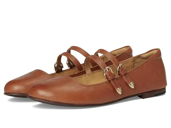 THE FRYE COMPANY Carson Multi Mary Jane Flat Shoes - Brown