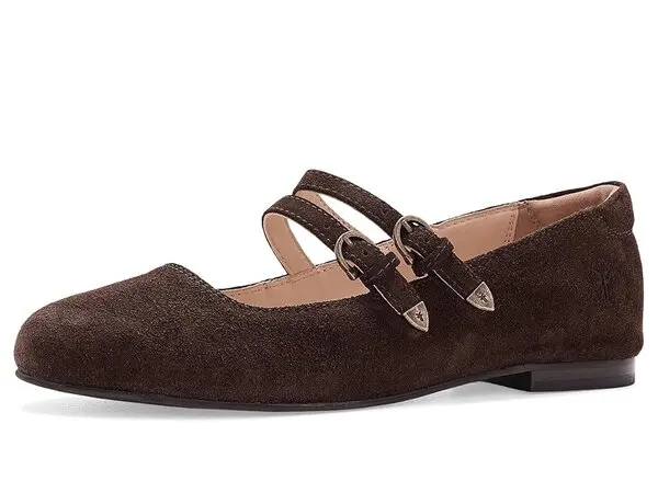 THE FRYE COMPANY Carson Multi Mary Jane Flat Shoes - Brown
