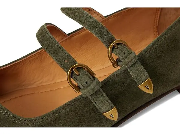 THE FRYE COMPANY Carson Multi Mary Jane Flat Shoes - Olive