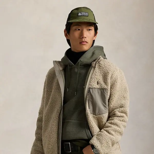 Ralph Lauren Pile Fleece Hybrid Jacket - Adirondack Heather