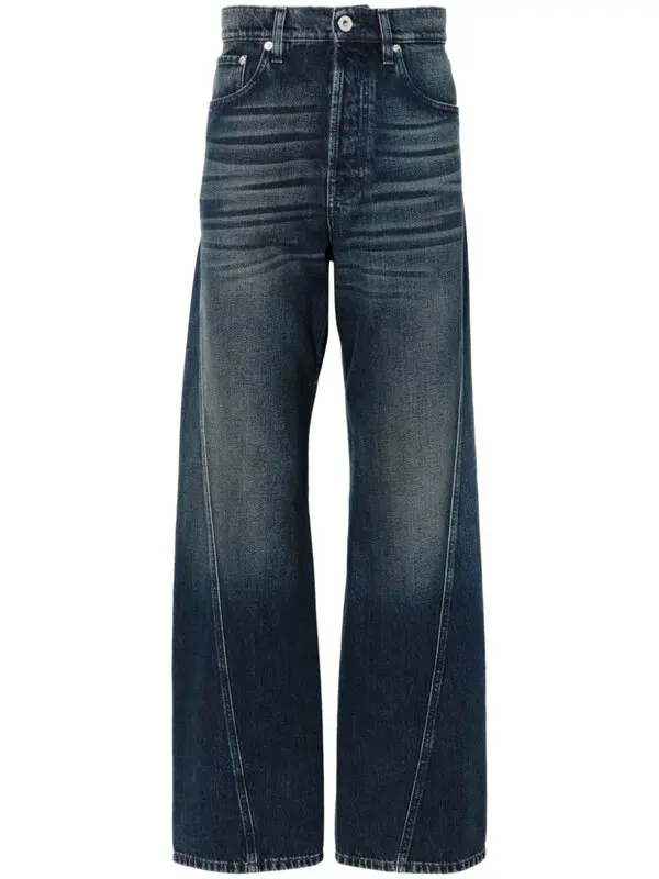 LANVIN Twisted Straight Leg Jeans - Blue