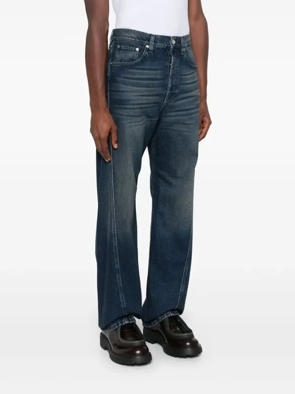 LANVIN Twisted Straight Leg Jeans - Blue