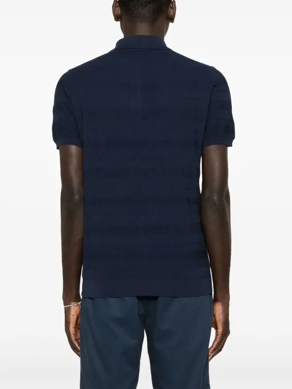 Corneliani Ribbed-knit Polo Top