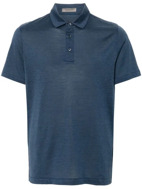 Corneliani Lightweight-jersey Polo Shirt - Blue