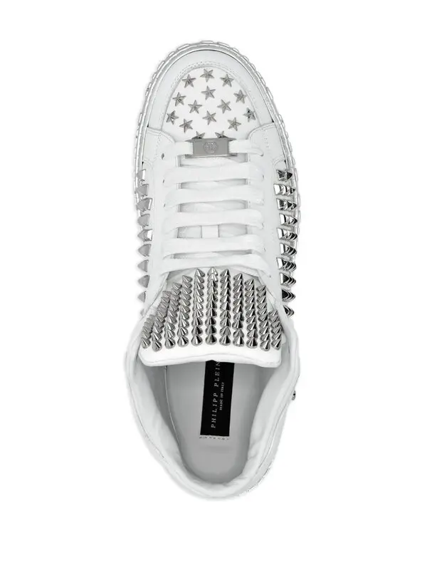 Philipp Plein Stud-detail Leather Sneakers