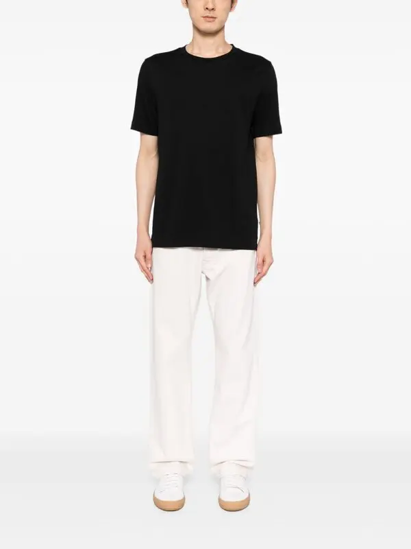 BOSS Piqué-weave T-shirt - Black