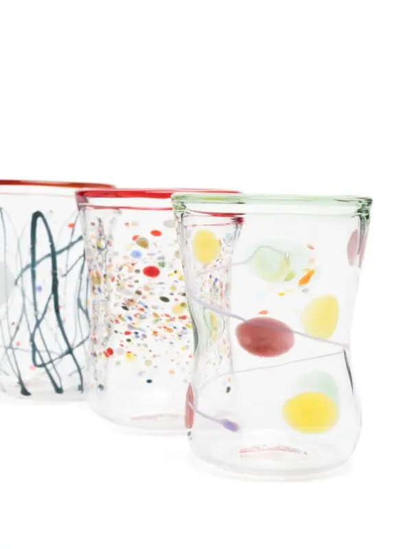 MASSIMO LUNARDON Paint-splatter Glass Set