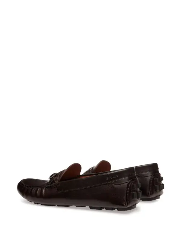 Bally Buckle-embellished Leather Loafers