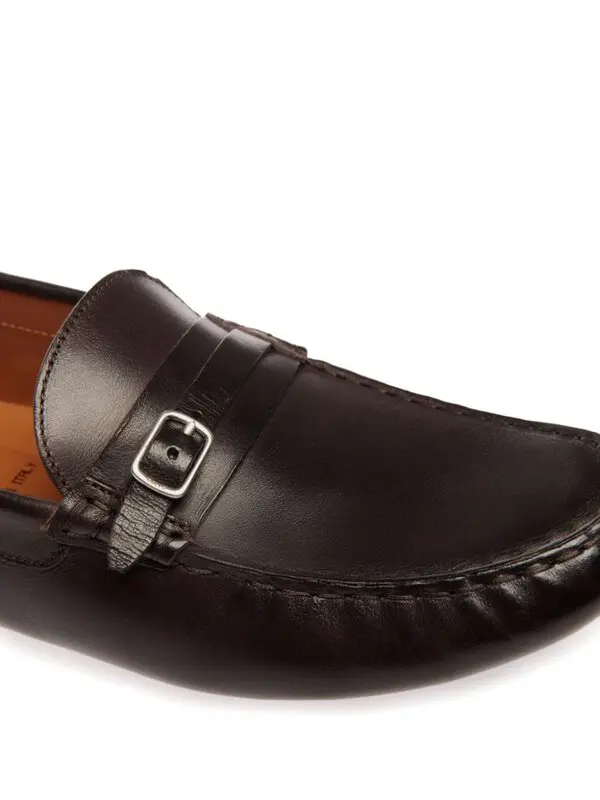Bally Buckle-embellished Leather Loafers