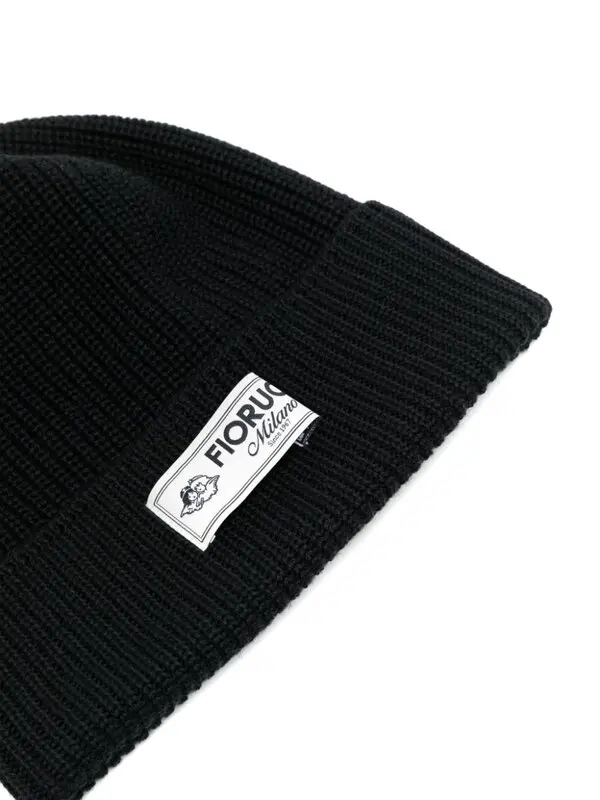 Fiorucci Logo Beanie - Black