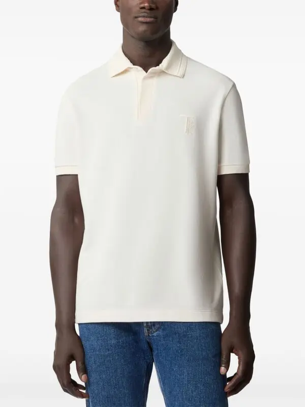 TOD'S Embroidered-logo Polo Shirt - White
