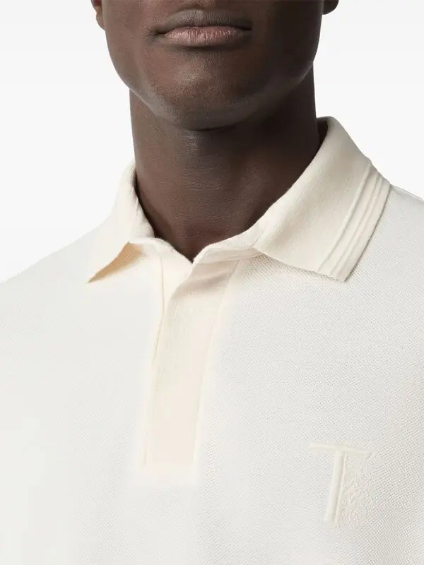 TOD'S Embroidered-logo Polo Shirt - White