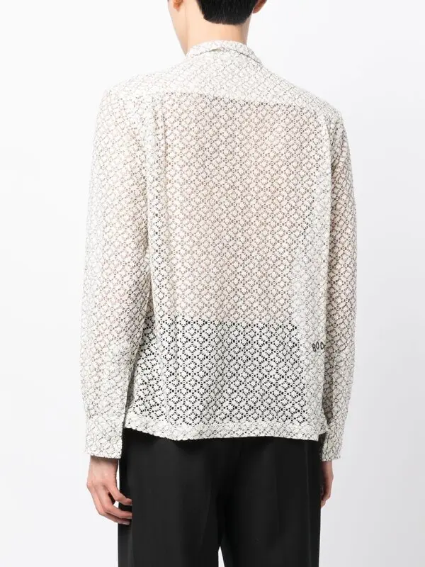BODE Floral-lace Long-sleeve Shirt