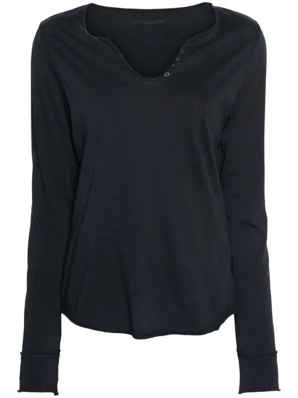 Zadig&Voltaire Floral Embroidery Cotton T-shirt