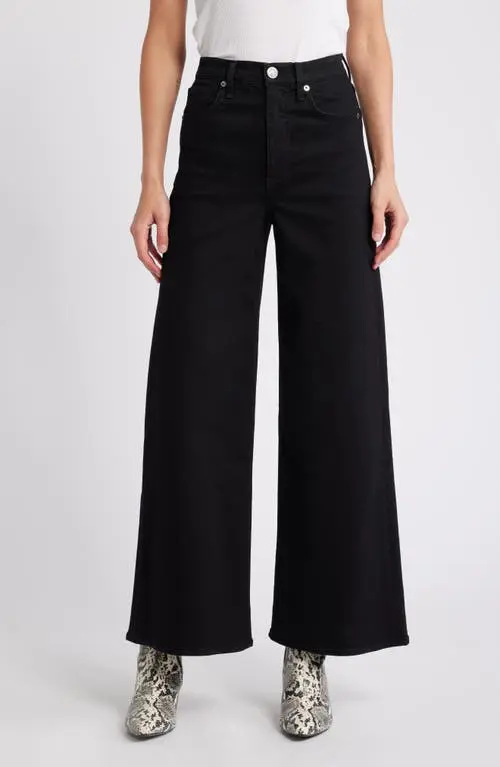 Rag & Bone Flexi Sofie High Waist Ankle Wide Leg Jeans - Black