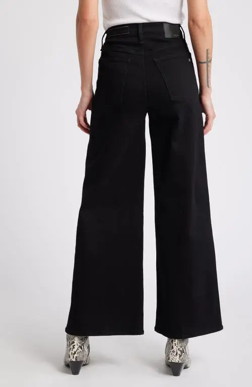 Rag & Bone Flexi Sofie High Waist Ankle Wide Leg Jeans - Black