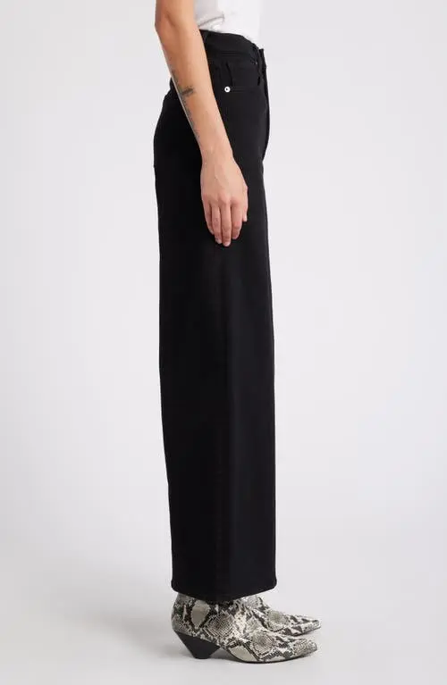 Rag & Bone Flexi Sofie High Waist Ankle Wide Leg Jeans - Black
