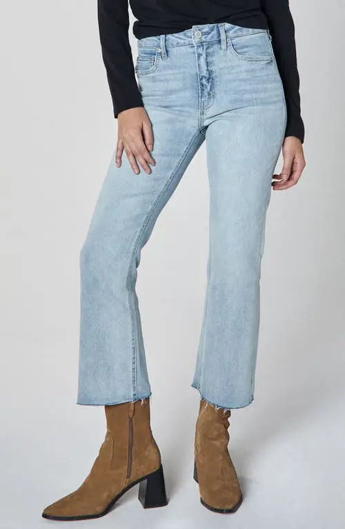 UNPUBLISHED Marlow Raw Hem Crop Flare Jeans