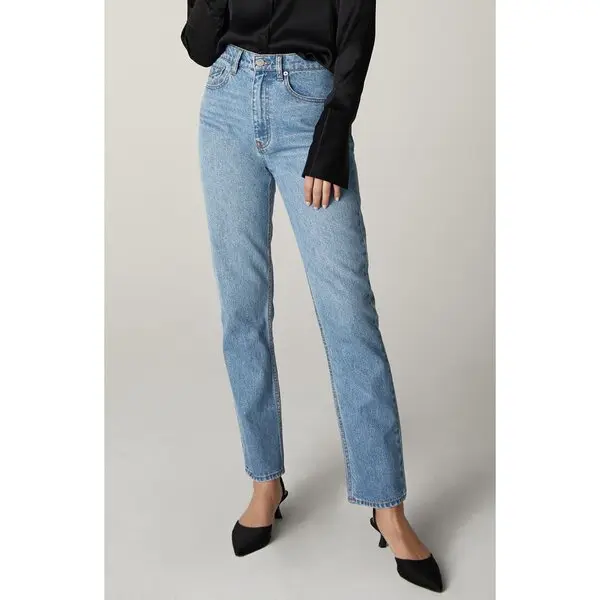 UNPUBLISHED Sloane High Waist Cigarette Jeans - Medium Blue