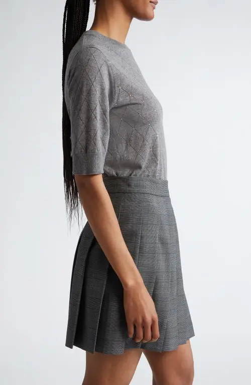 Max Mara Patrik Pointelle Short Sleeve Sweater
