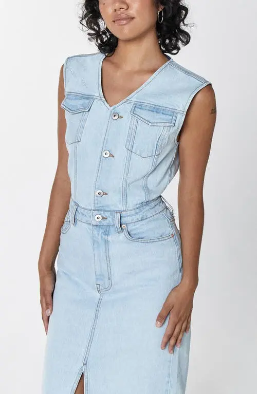 UNPUBLISHED Wyatt Twin Flame Denim Maxi Dress