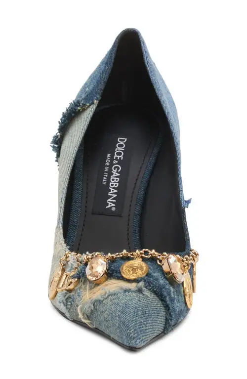 Dolce & Gabbana Charm-embellished Pointed-toe Pumps