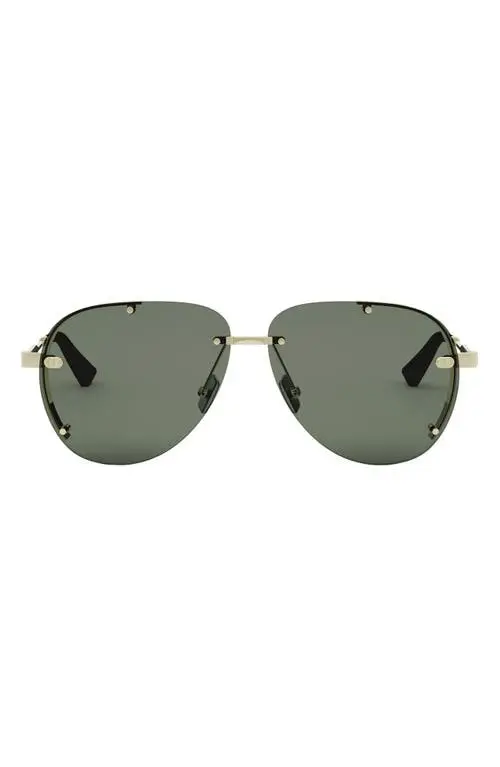 Dior Neo A1u 61 Pilot Sunglasses - Shiny Gold/ Green