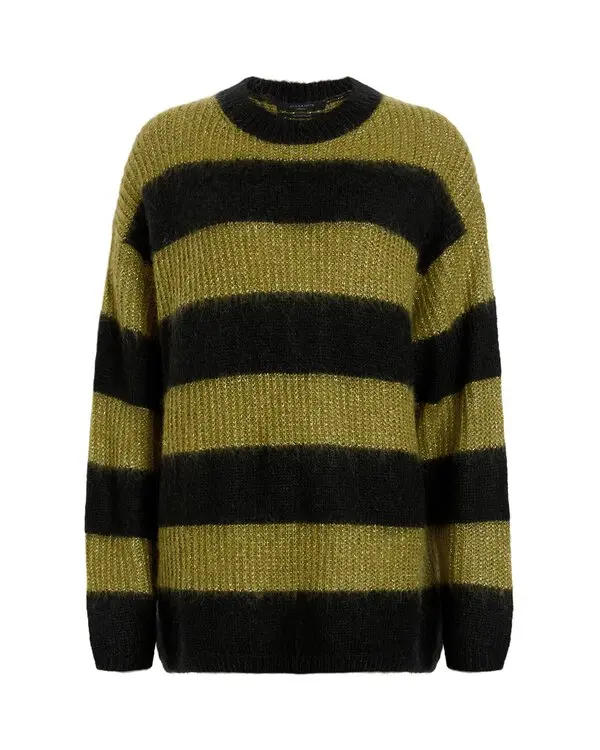 ALLSAINTS Onyx Striped Sweater - Black/green
