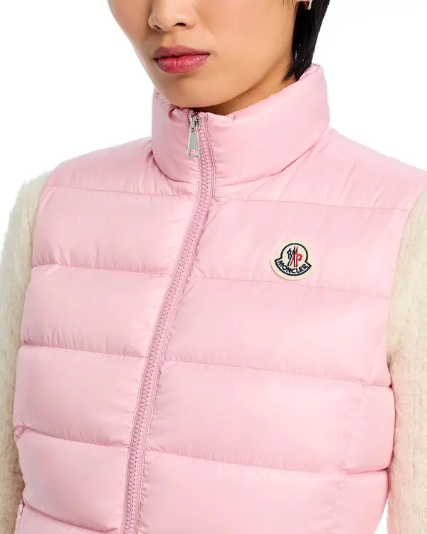 Moncler Ghany Down Puffer Vest - Light Pink