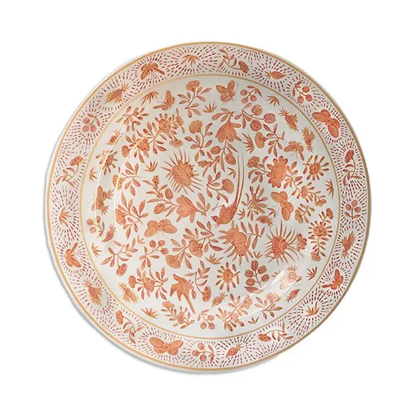 MOTTAHEDEH Sacred Bird & Butterfly Orange Charger Plate - Multi