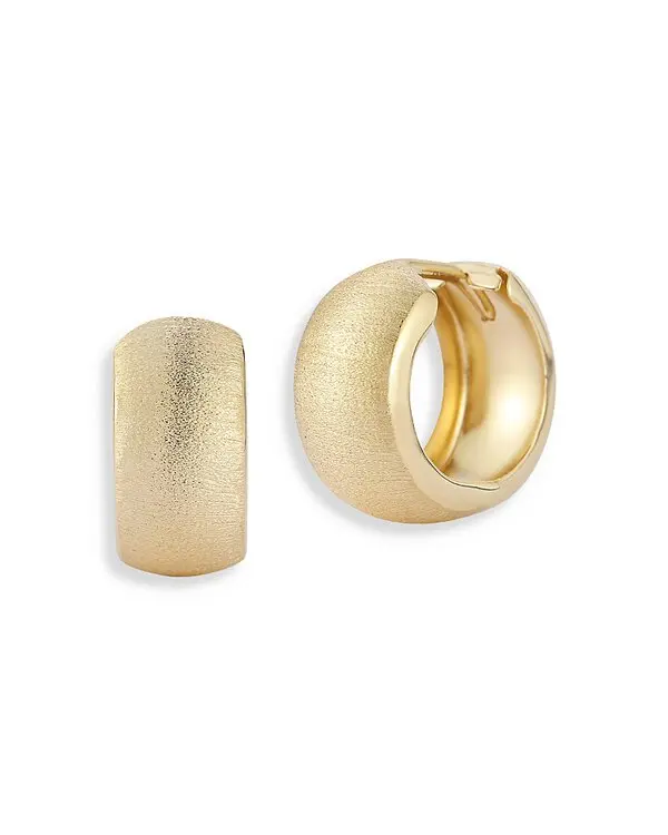 MOON & MEADOW 14k Yellow Puffed Huggie Hoop Earrings - Gold