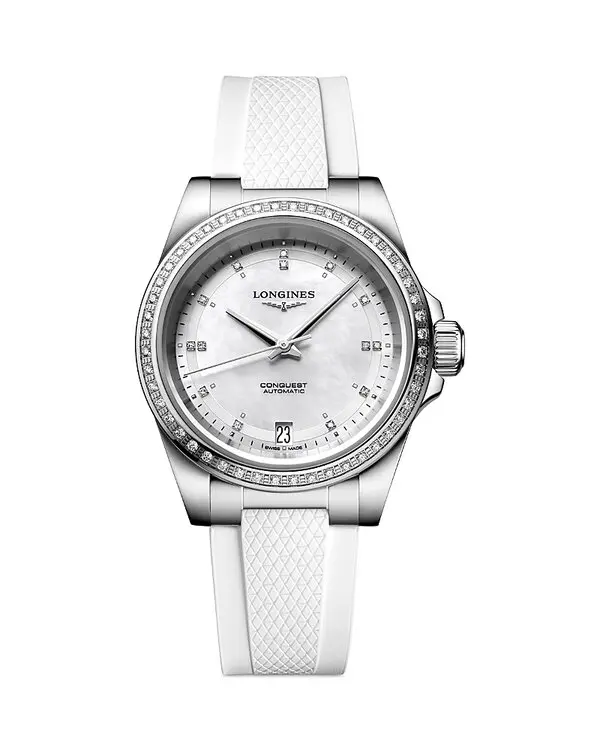 LONGINES Conquest Watch, 34mm - White