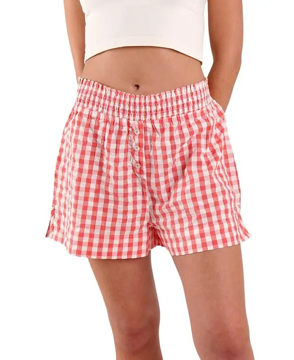 PEACHAUS Lomandra Ethical-cotton Pajama Shorts - Canyon Peach