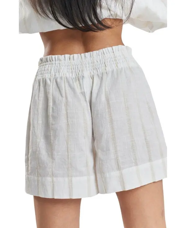 PEACHAUS Lomandra Ethical-cotton Pajama Shorts - Summer Sand Beige